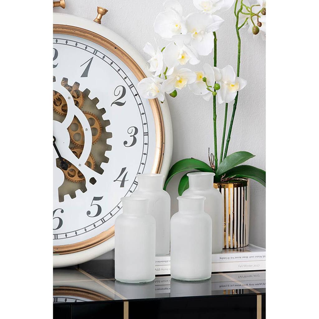 A&B Home 8-inch Painted Glass Bottles (Set of 4) - Overstock - 31924671