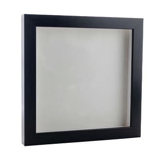12x12 Shadow Box Frame Charcoal Gray Wood | 3/4" Usable Display Depth ...