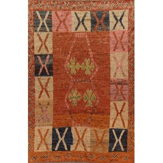 Tribal Geometric Moroccan Berber Area Rug Hand-knotted Wool Carpet - 9 ...