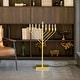 Large Modern Antique Gold Nine Branch Electric Chabad Style Hanukkah ...