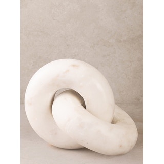 Munich White Marble Knot Sculpture - Large - Bed Bath & Beyond - 42082653