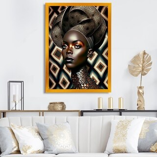 Designart "Portrait Of Glamorous African Lady II" African American ...