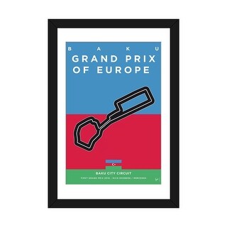 iCanvas "F1 Baku Race Track Minimal Poster" by Chungkong - Bed Bath ...