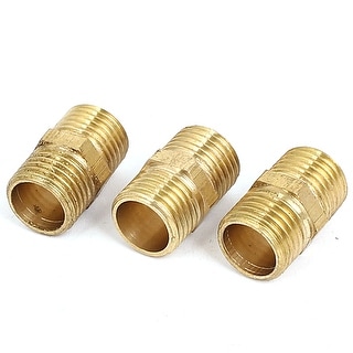 3pcs 21mm Length 1/4BSP to 1/4BSP Thread Equal Hex Connector Fitting ...