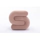 S-shape Velvet Fabric Ottoman Footstool - Bed Bath & Beyond - 36917381