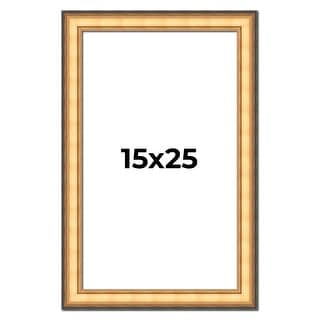 15x25 Frame Gold Plein Aire Solid Wood Picture Frame Width 2 Inches ...