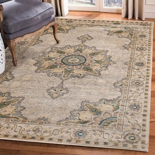 Traditional Medallion Border Indoor Area Rug or Runner by Superior ...
