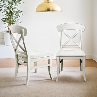 Cross Back Dining Chair, Modern Simple White Dining Chair, Quality Wood ...