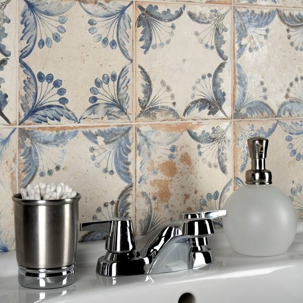 Merola Tile Artisan Oldker 13" x 13" Ceramic Floor and Wall Tile - On ...