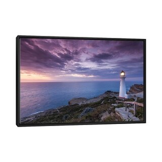 iCanvas "New Zealand, North Island, Castlepoint. Castlepoint Lighthouse ...