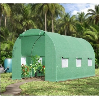 Walk-in Tunnel Hoop Greenhouse, Green House for Outside - Bed Bath ...