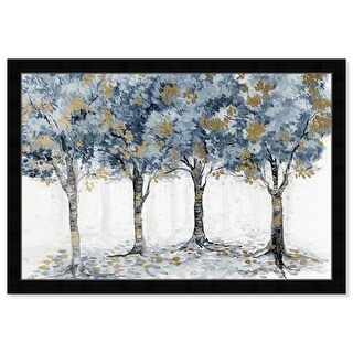 Blue Landscape Forest With Trees Farmhouse Frame Art Print for Living ...