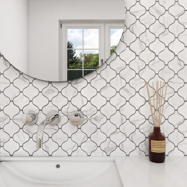 Porcelain Mosaic Tiles - Arabesque Mosaic Tiles - Case (10 Sheets) - On ...