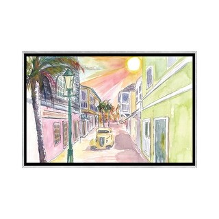 iCanvas "Philipsburg St Maarten Dutch Caribbean Street Walking Scene ...