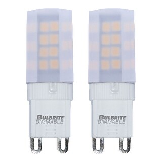 Bulbrite Pack of (2) 4.5 Watt Dimmable Frost Mini T4 Bi-Pin (G9) LED ...