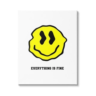 Stupell Everything is Fine Smiley Canvas Wall Art design by House of Lulu - Bed Bath & Beyond ...