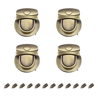 Turn Lock Clasp 39mm x 35mm Zinc Alloy Purse Closure Twist Lock 4Pcs ...