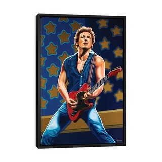 iCanvas "Bruce Springsteen The Boss" by Paul Meijering Framed Canvas ...