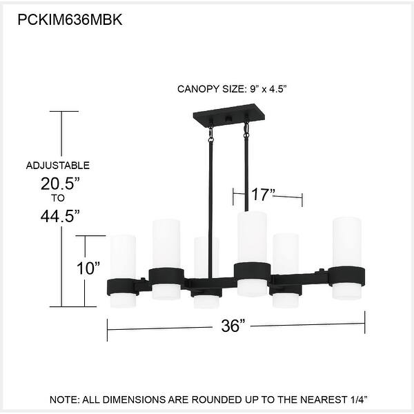 Kimora 6-Light Matte Black Island Light - Bed Bath & Beyond - 40459887