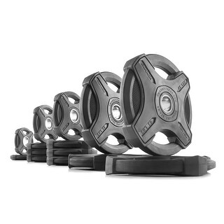 XMark SIGNATURE Series Olympic Plate Weights (225 lb. Set) - Bed Bath ...