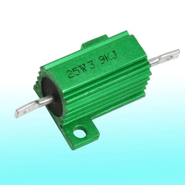 Green Aluminum Housed Clad Wirewound Resistor 3.9K Ohm 25 Watt - Bed ...