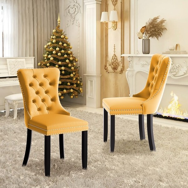 Modern Tufted Velvet Side Dining Chairs Set of 4 On Sale Bed Bath Beyond 37190728