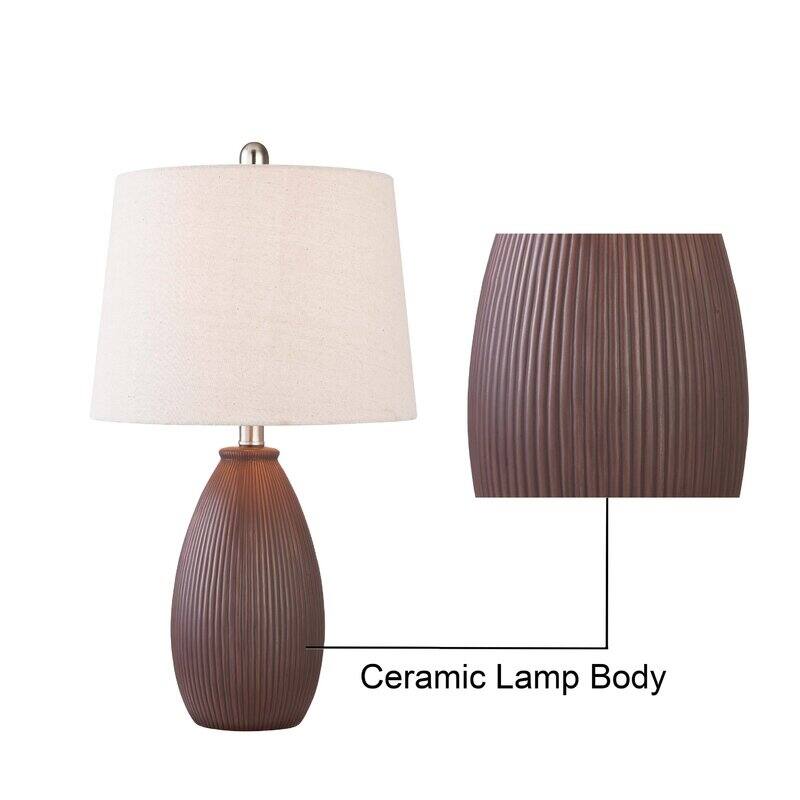 Maxax 22.25" Ceramic Round Table Lamp (Set of 2) - On Sale - Overstock ...