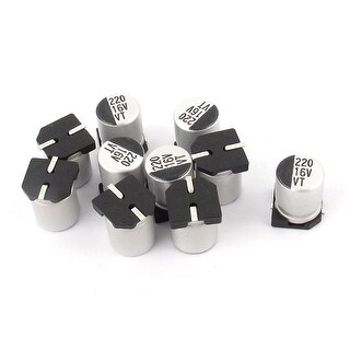 10pcs 220uF 16V Surface Mounted Devices Aluminum Electrolytic ...