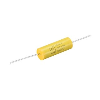 250V DC 1.0uF MET Round Axial Polyester Film Capacitor for Audio ...