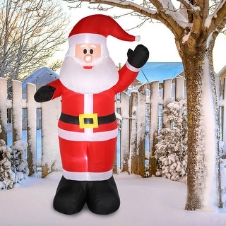 8 Ft. Christmas Santa Claus Inflatables Outdoor Decoration with LED ...