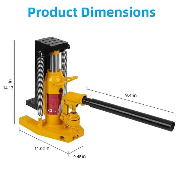 Hydraulic Jack Machine Toe Jack Lift with Manual Hand Pump - Bed Bath ...