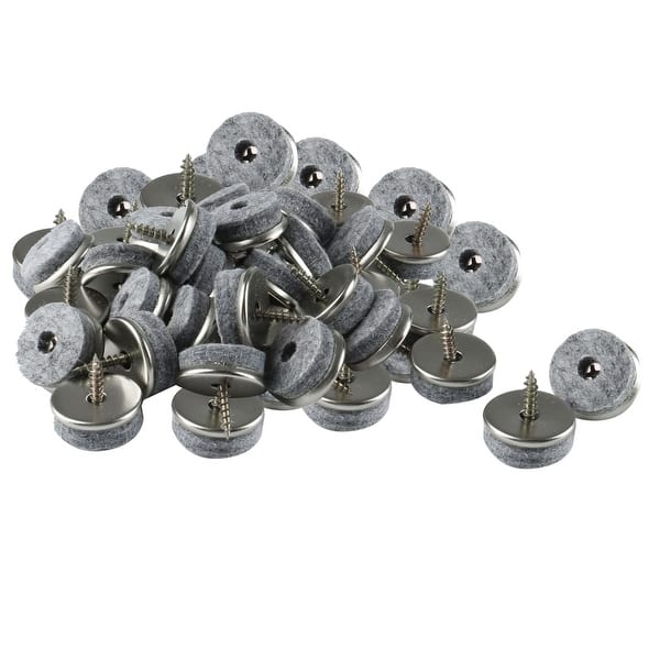 Screw Felt Gliders Furniture Pads DIY Cabinet Desk Protector 22mm 7/8 ...