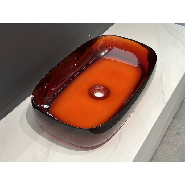 Transparent Red Solid Surface Basin - Bed Bath & Beyond - 37905767