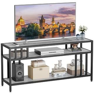 58'' TV Stand for TV up to 65 Inches, Entertainment Center with Open ...