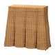 Palm Scallop Natural Rattan Console Table – Handwoven Wicker Accent ...