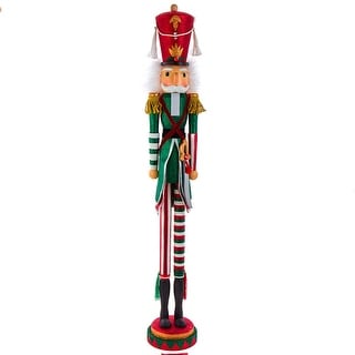 Kurt Adler 36-Inch Hollywood Red, White and Green Soldier Nutcracker ...