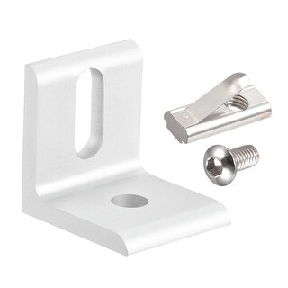 Inside Corner Brace Angle Bracket L Shape 30mmx30mmx26mm with M6 - Silver Tone - Bed Bath ...
