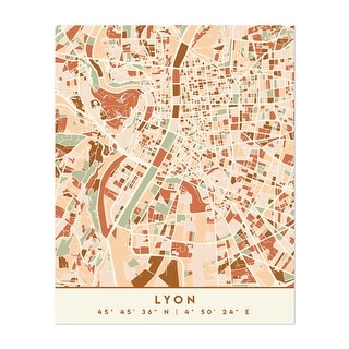 Lyon Auvergne Rh ne Alpes France Maps City Cityscape Art Print/Poster ...