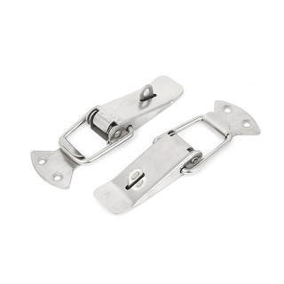 Toolbox Padlockable Pull Down Loop Draw Latch 4.4" Silver Tone 2pcs ...