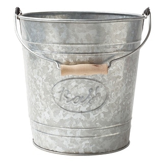 Autumn Alley Farmhouse Bathroom Trash Can Galvanized Trash Can with Lid ...