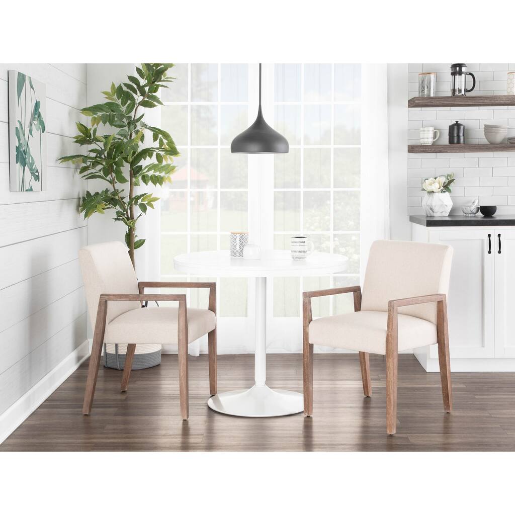 Porch & Den Carmen Arm Chair in Whitewashed Wood - Set of 2 - Overstock ...