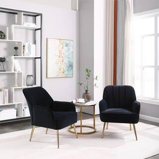 Living Room Velvet Leisure Chair, Single Reading Chair for Bedroom ...