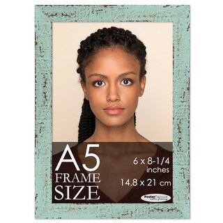 A5 Frame Green Rustic Farmhouse - Wooden 6x8.25 Frame - Shabby Chic ...