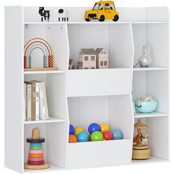 UTEX Kids Toy Storage and Bookshelf , Multifunctional Bookcase with 8 ...