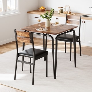 Small Square Kitchen Dining Table Set for 2, 3 Pieces - Bed Bath ...