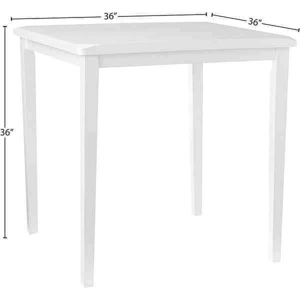5 Pieces White Wooden Counter Height Table Set with 4 chiars - Bed Bath ...