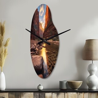 Designart - Zion National Park Utah - Utah Large Wall Clocks - Modern ...