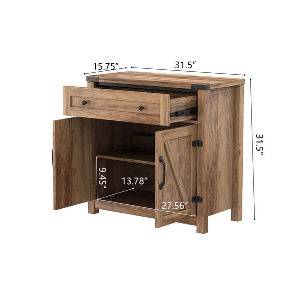 Farmhouse Wooden Sideboard Storage Cabinet, Entryway Cabinet, 30 Inch ...