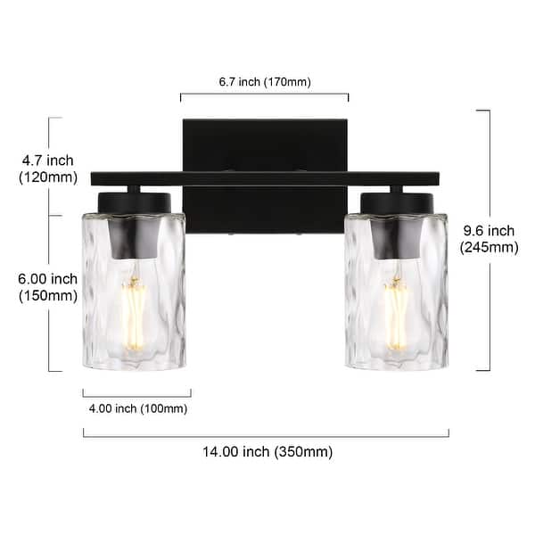 Vinluz Bathroom Lights with Ripple Water Glass - Bed Bath & Beyond ...