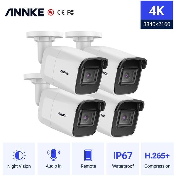 ANNKE 8MP 4K Ultra HD PoE IP Security Camera IP67 Weatherproof - Bed ...